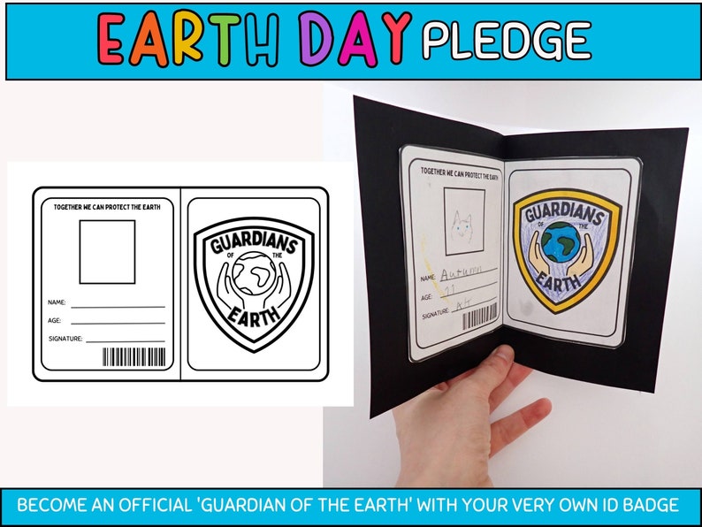 Earth Day Printable Pledge Activity for Kids | Earth Day Headbands ...