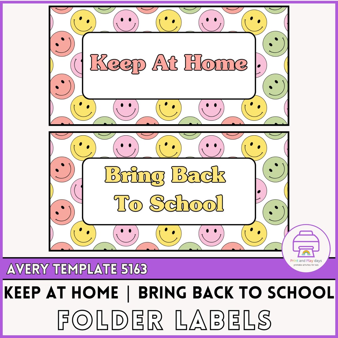 Take Home Folder Labels | Keep at Home Bring Back to School Folder ...