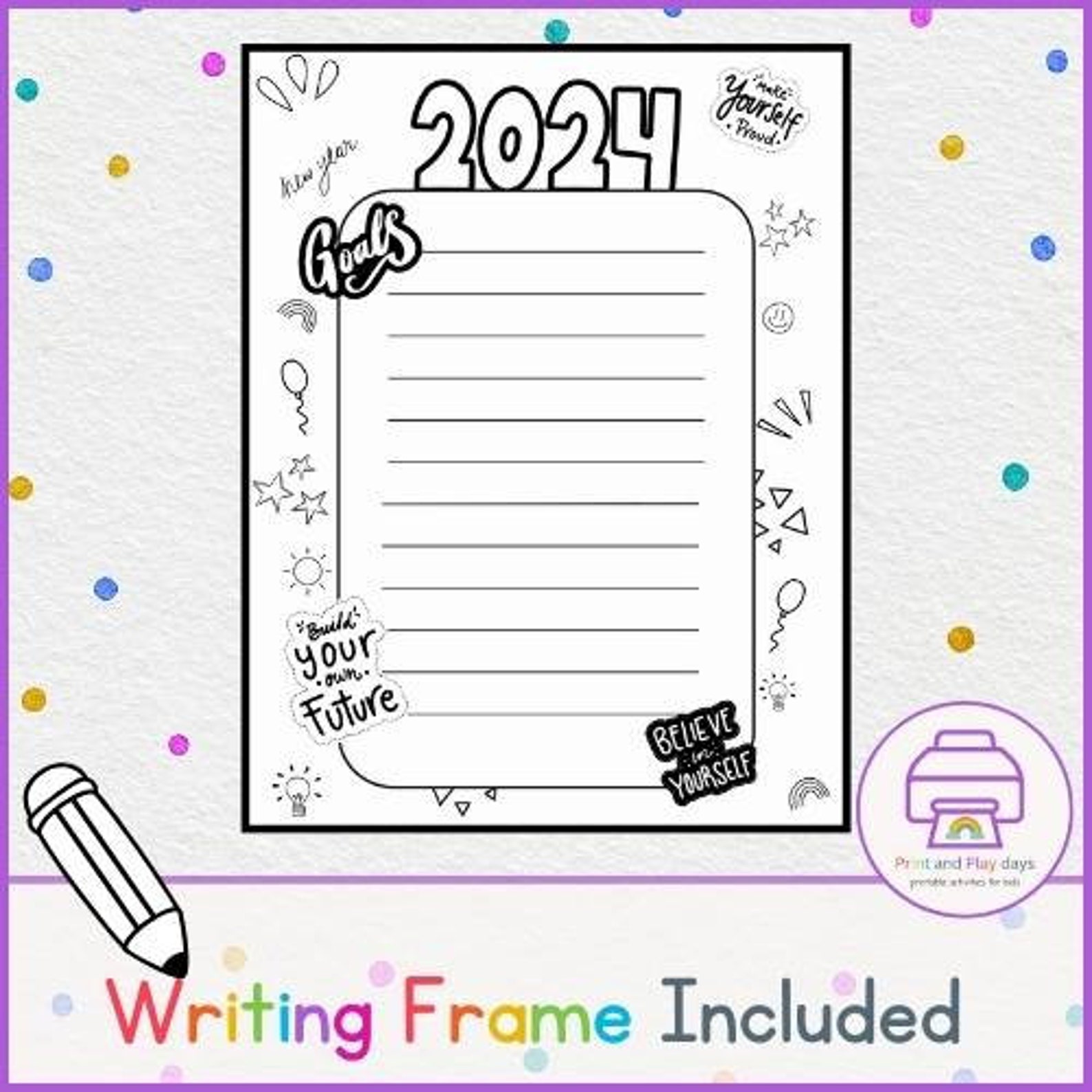 2025 New Year Resolution Activities for Kids | Goal/aspiration Planning ...