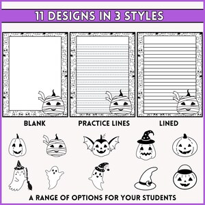 Halloween Themed Writing Paper With Borders | Halloween Classroom ...