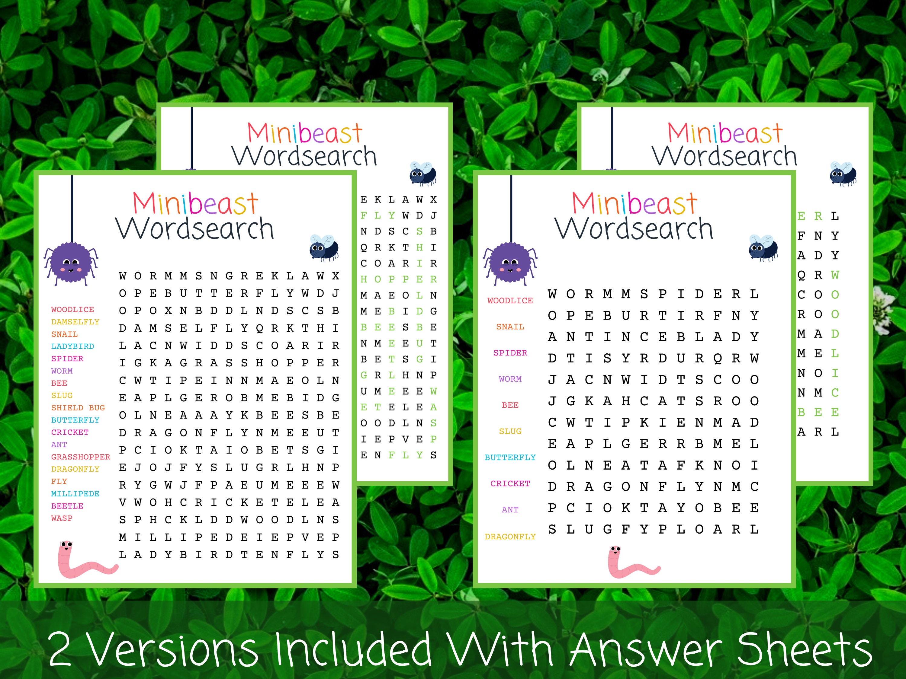 Minibeast Word Search | Bugs Word Search for Kids | Nature Themed Word ...