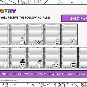 Halloween Themed Writing Paper With Borders | Halloween Classroom ...