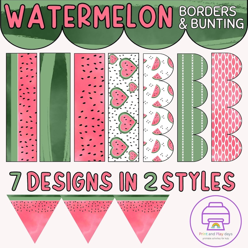 Classroom Decor | Watermelon Bulletin Board Borders | Watermelon Theme ...