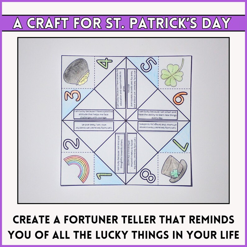 St Patricks Day Craft for Kids| Fortune Teller / Cootie Catcher ...
