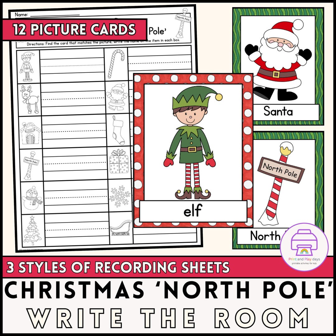 Kids Christmas Scavenger Hunt | Christmas Write the Room Activity ...