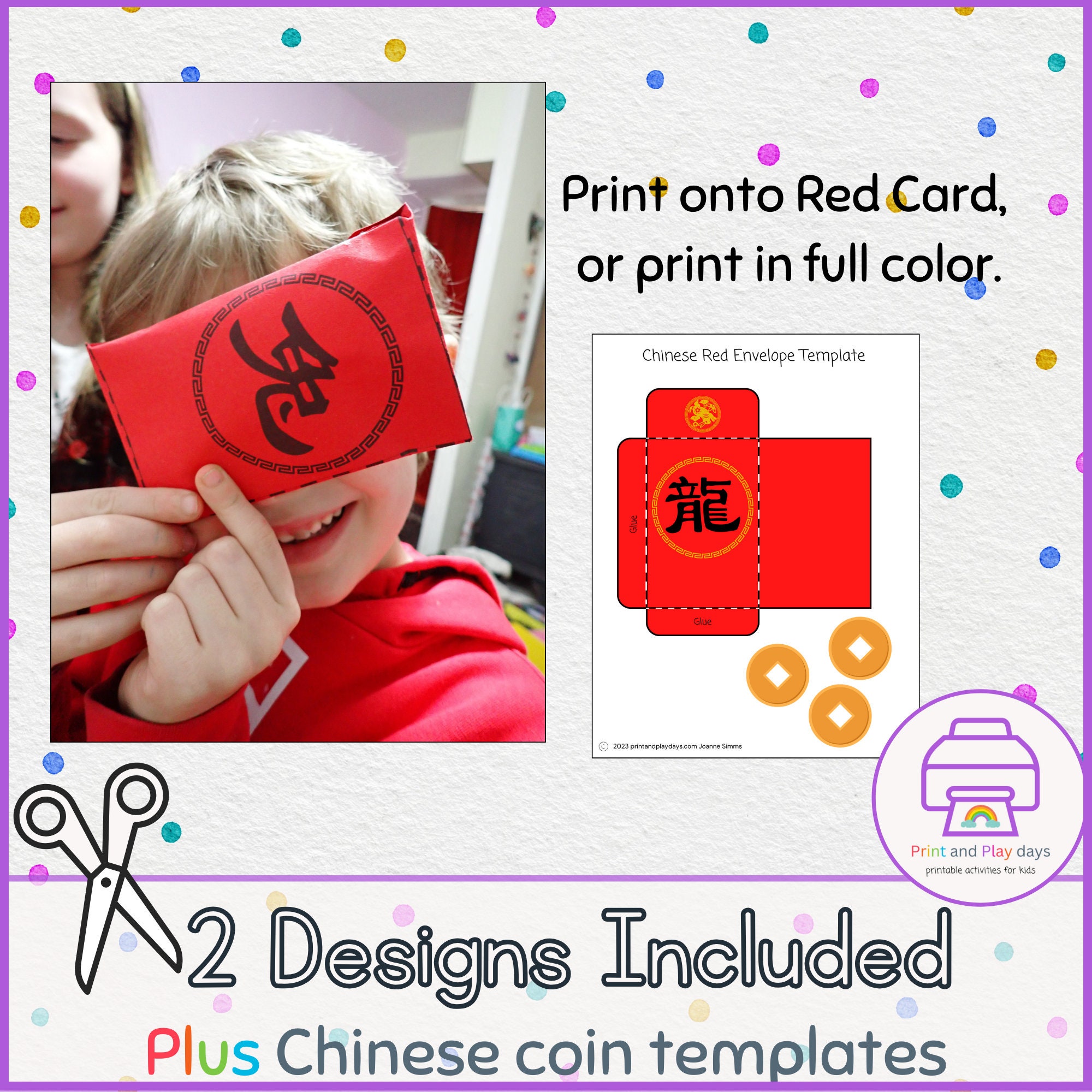 Lunar New Year Activity Chinese Lucky Red Envelope Craft Year of the ...