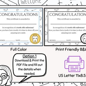 I Lost a Tooth Certificate | Tooth Fairy Certificate - Etsy