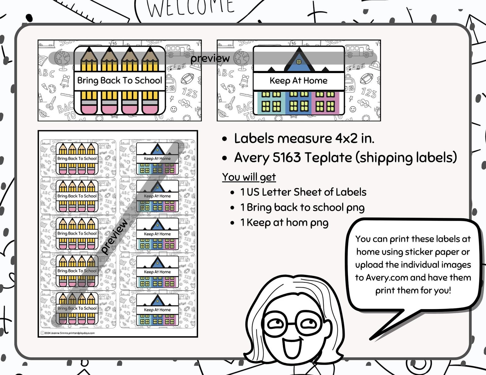 School Take Home Folder Stickers Bring Back to School Keep at ...