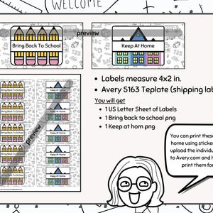 School Take Home Folder Stickers Bring Back to School Keep at ...