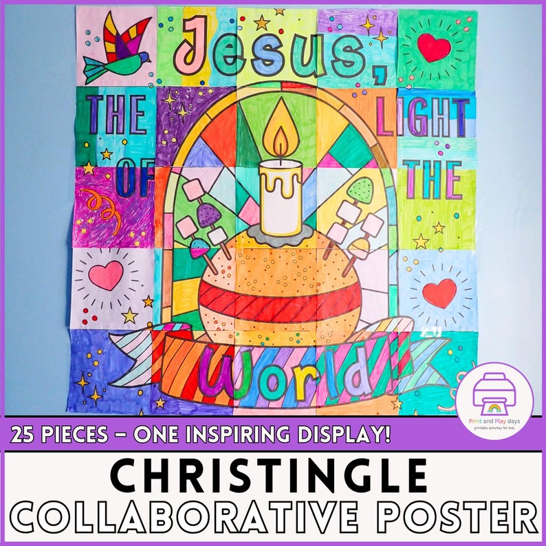 Christingle Collaborative Coloring Poster: Christian Advent Activity ...