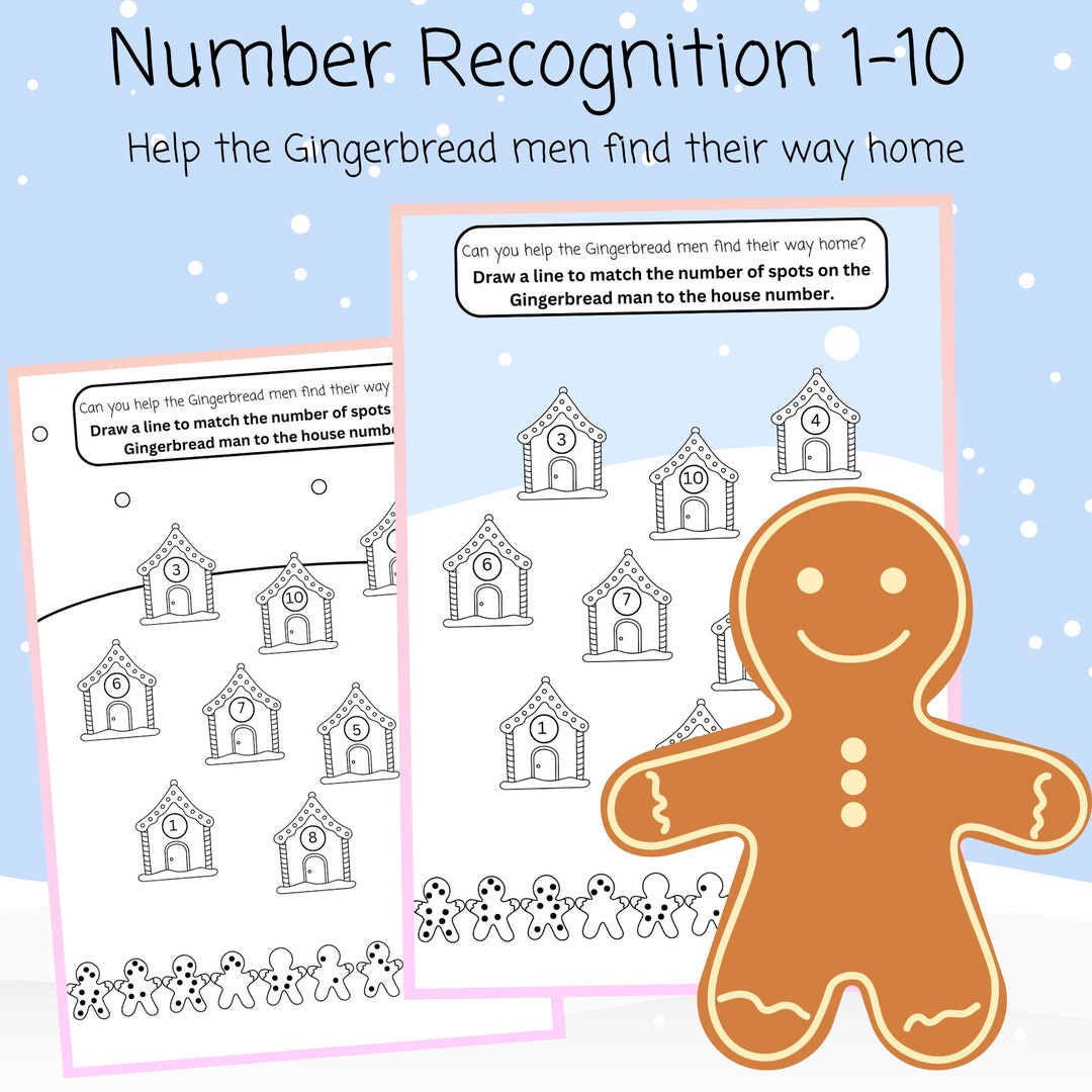 Gingerbread Man Themed Math Activity for Preschool, Eyfs Christmas ...