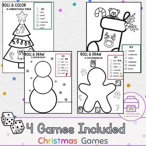 Roll the Dice Christmas Games | Make A Dice | Gingerbread, Snowman ...