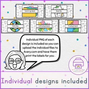 Catch up Work Folder Labels for Classroom Management - Etsy