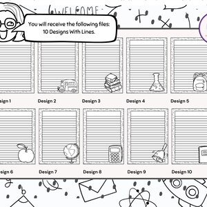 Back to School Writing Paper for Kids | Handwriting Lined Paper - Etsy