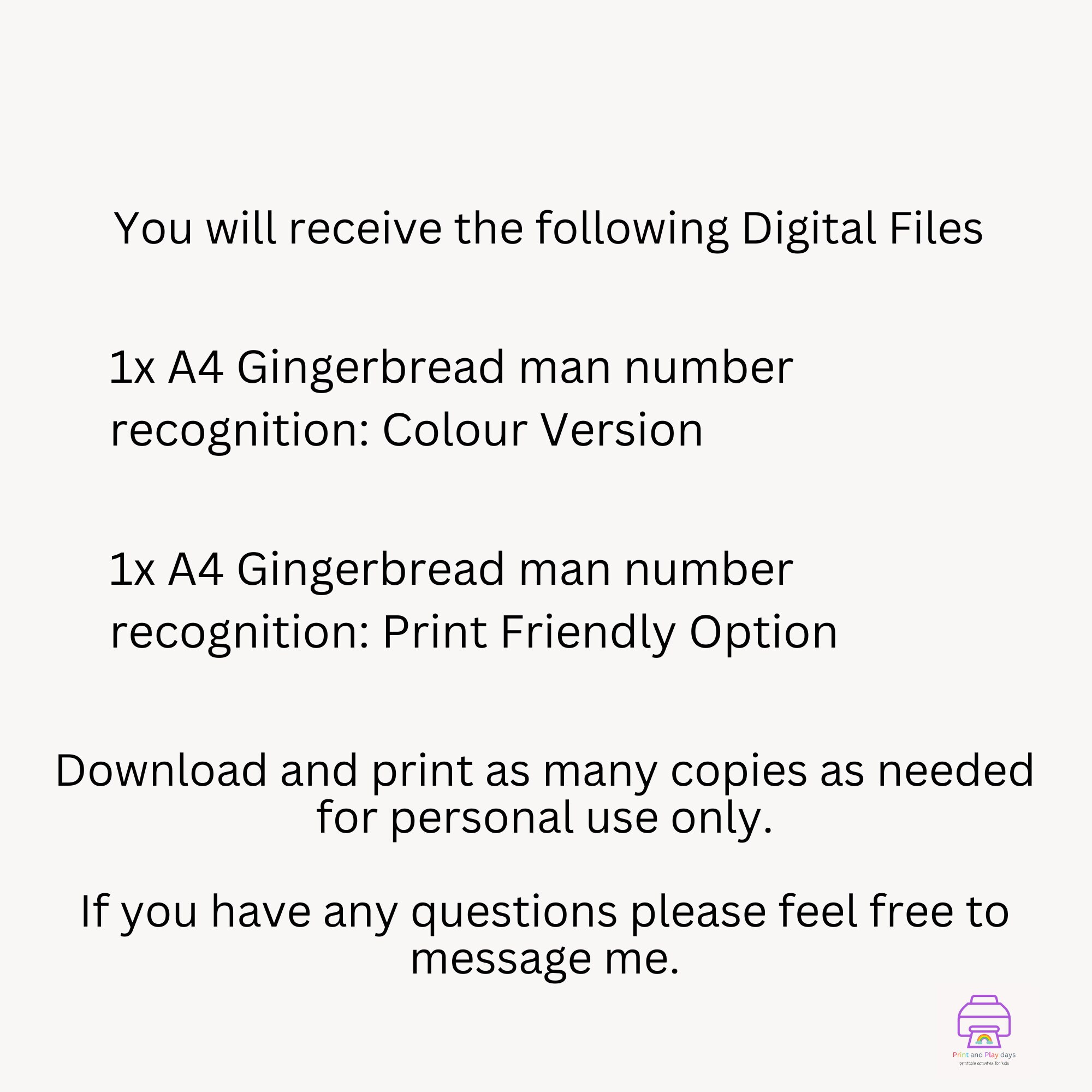 Gingerbread Man Themed Math Activity for Preschool, Eyfs Christmas ...