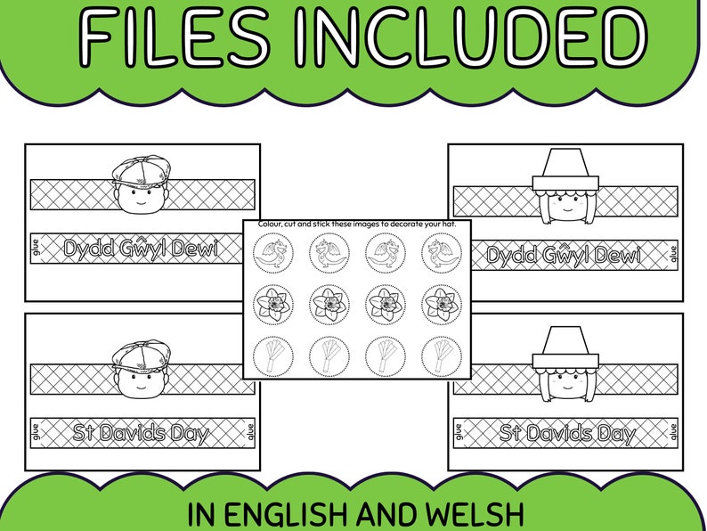 Saint David's Day Printable Headband Activity for Preschoolers and ...