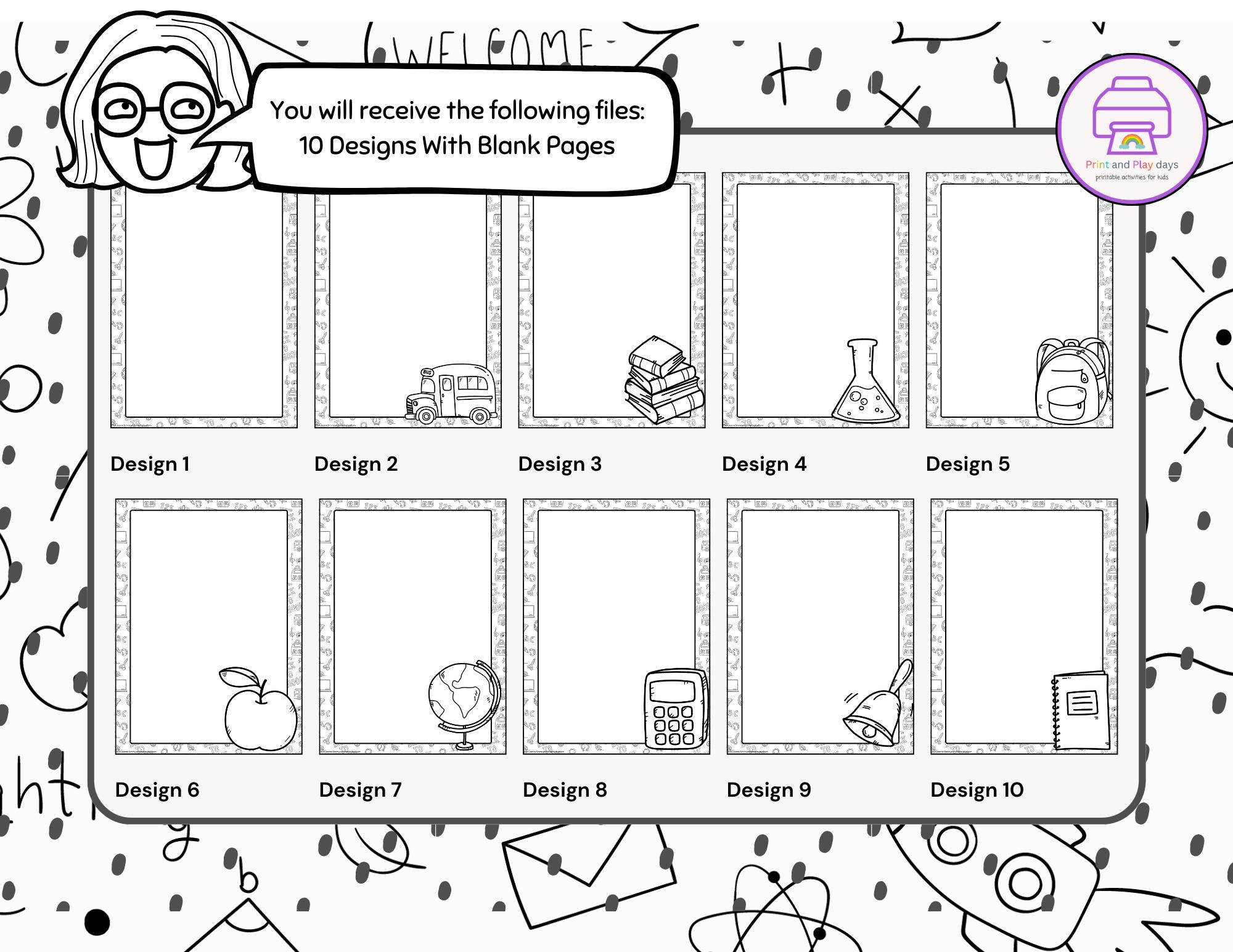 Back to School Writing Paper for Kids | Handwriting Lined Paper - Etsy