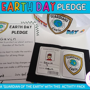 Earth Day Printable Pledge Activity for Kids | Earth Day Headbands ...