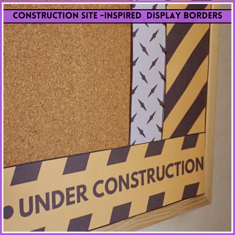 Construction Site Bulletin Board Borders | Construction Themed ...