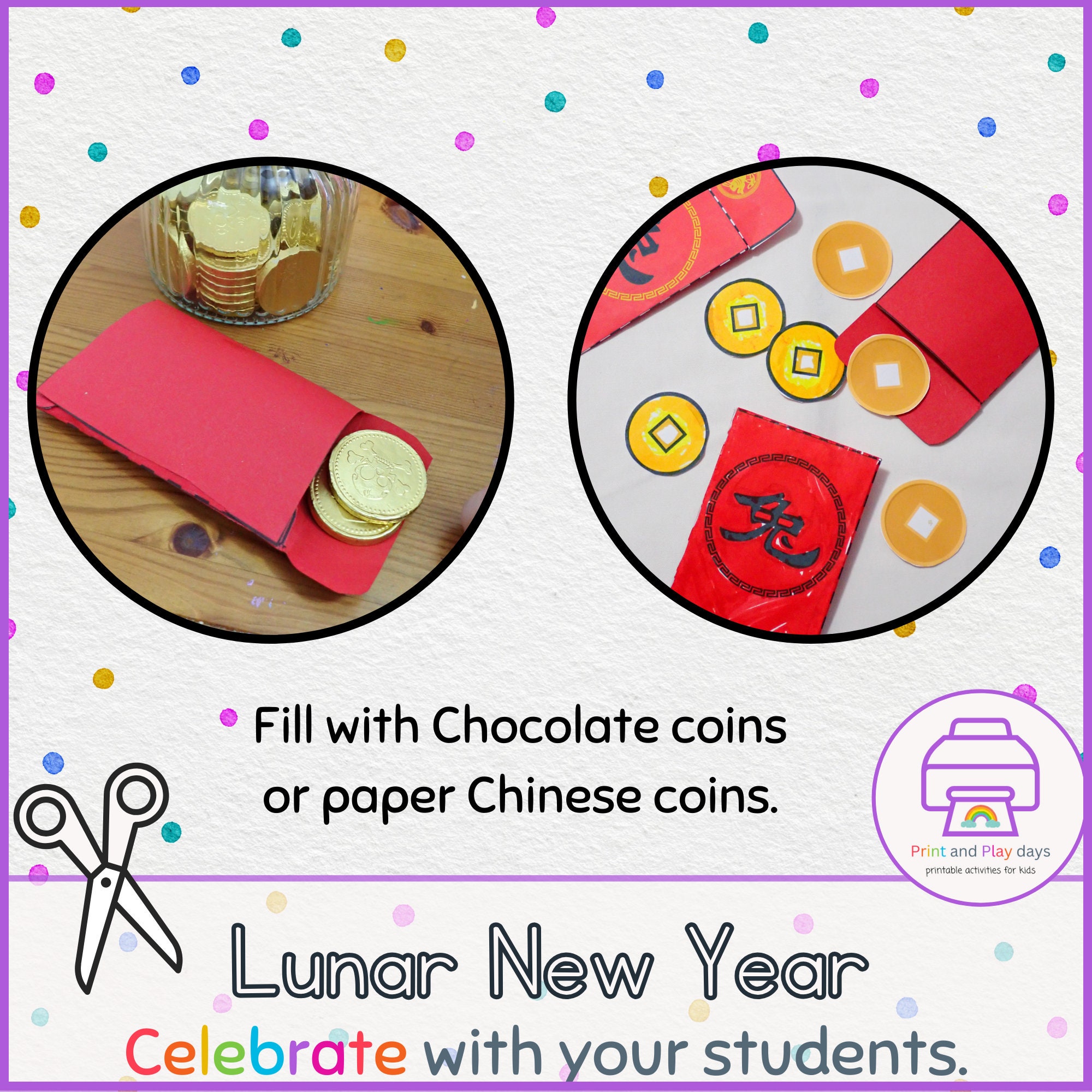 Lunar New Year Activity Chinese Lucky Red Envelope Craft Year of the ...