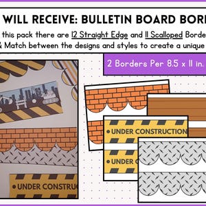 Construction Theme Bulletin Board & Classroom Decor Kit - Etsy