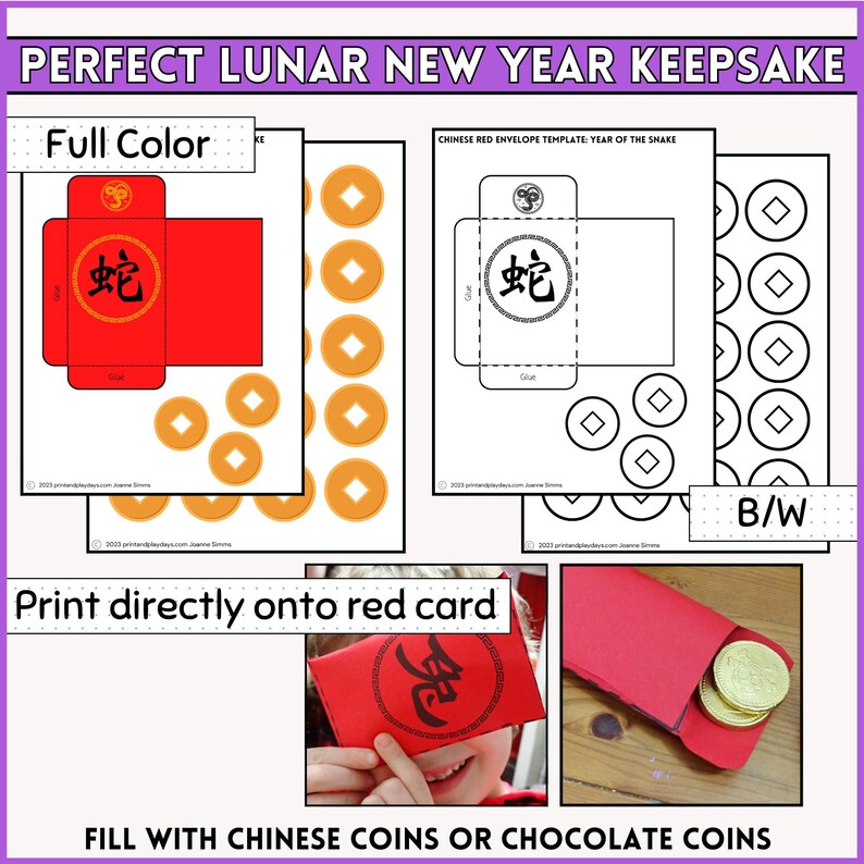 Lunar New Year Activity | Chinese Lucky Red Envelope Craft | Year of ...