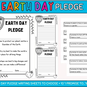 Earth Day Printable Pledge Activity for Kids | Earth Day Headbands ...