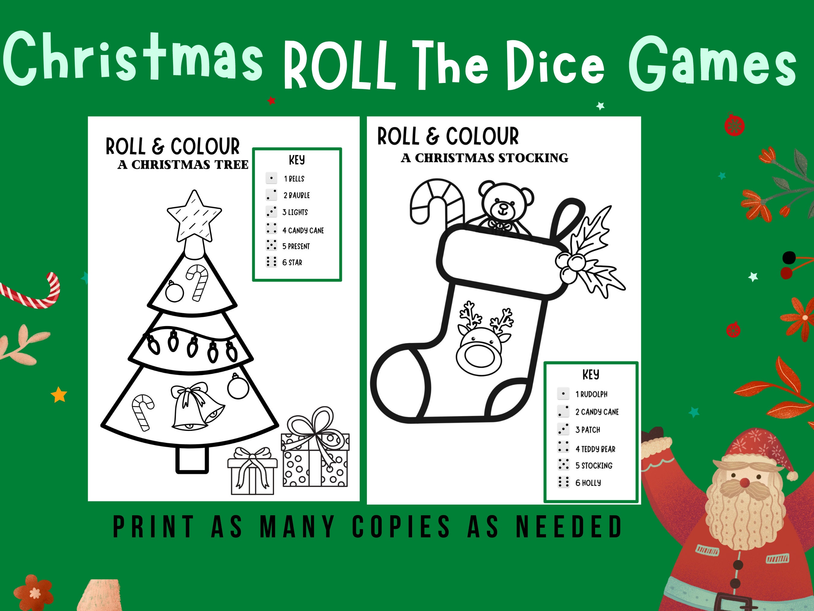 Roll the Dice Christmas Games Make A Dice Gingerbread - Etsy UK