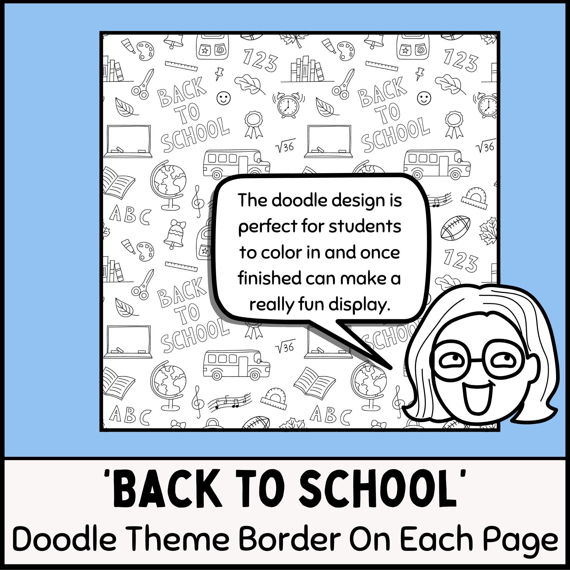 Back to School Writing Paper for Kids | Handwriting Lined Paper - Etsy