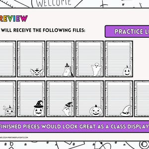 Halloween Themed Writing Paper With Borders | Halloween Classroom ...