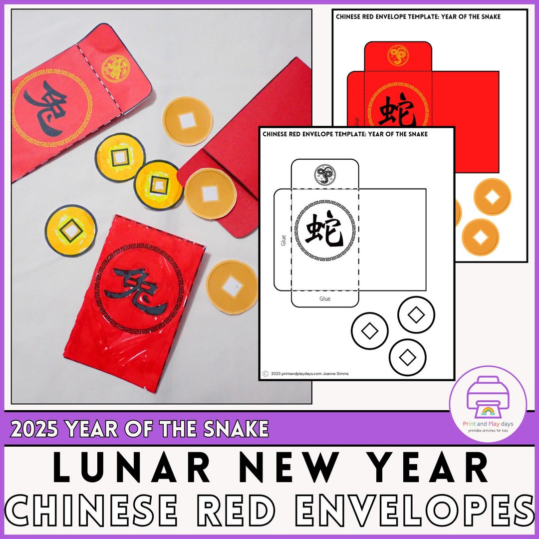 Lunar New Year Activity | Chinese Lucky Red Envelope Craft | Year of ...