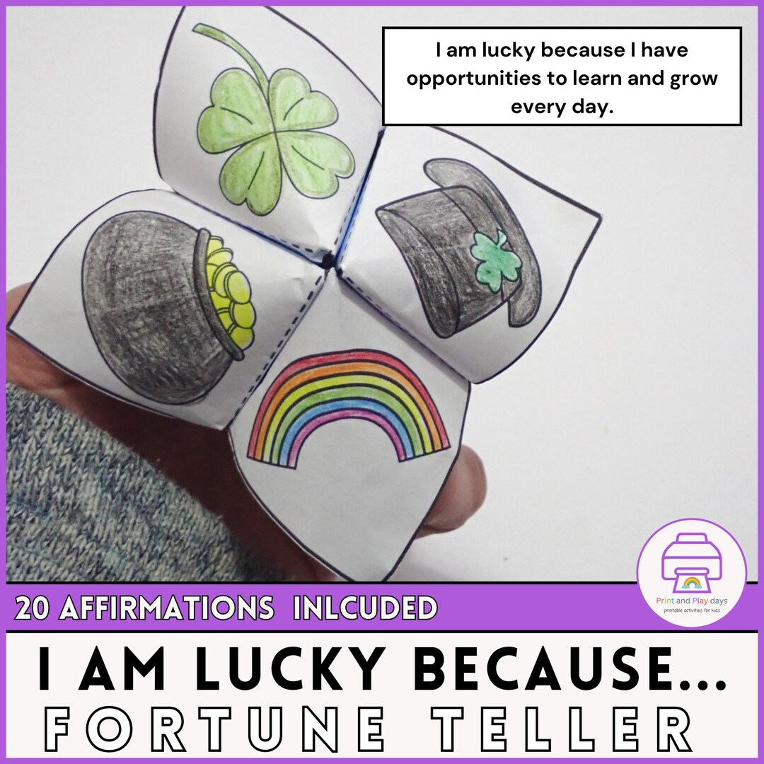 St Patricks Day Fortune Teller / Cootie Catcher Activity With 20 ...