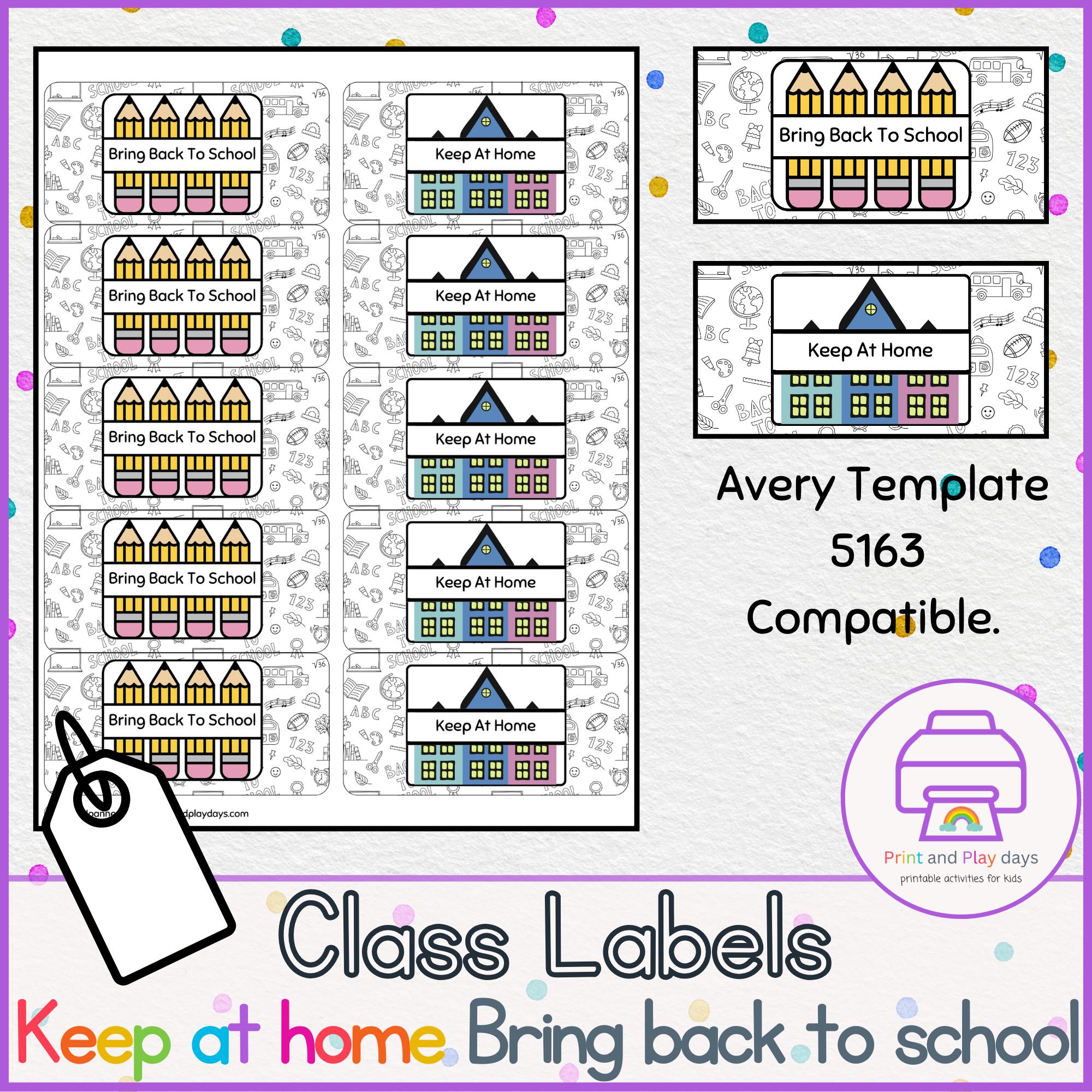 School Take Home Folder Stickers Bring Back to School Keep at ...