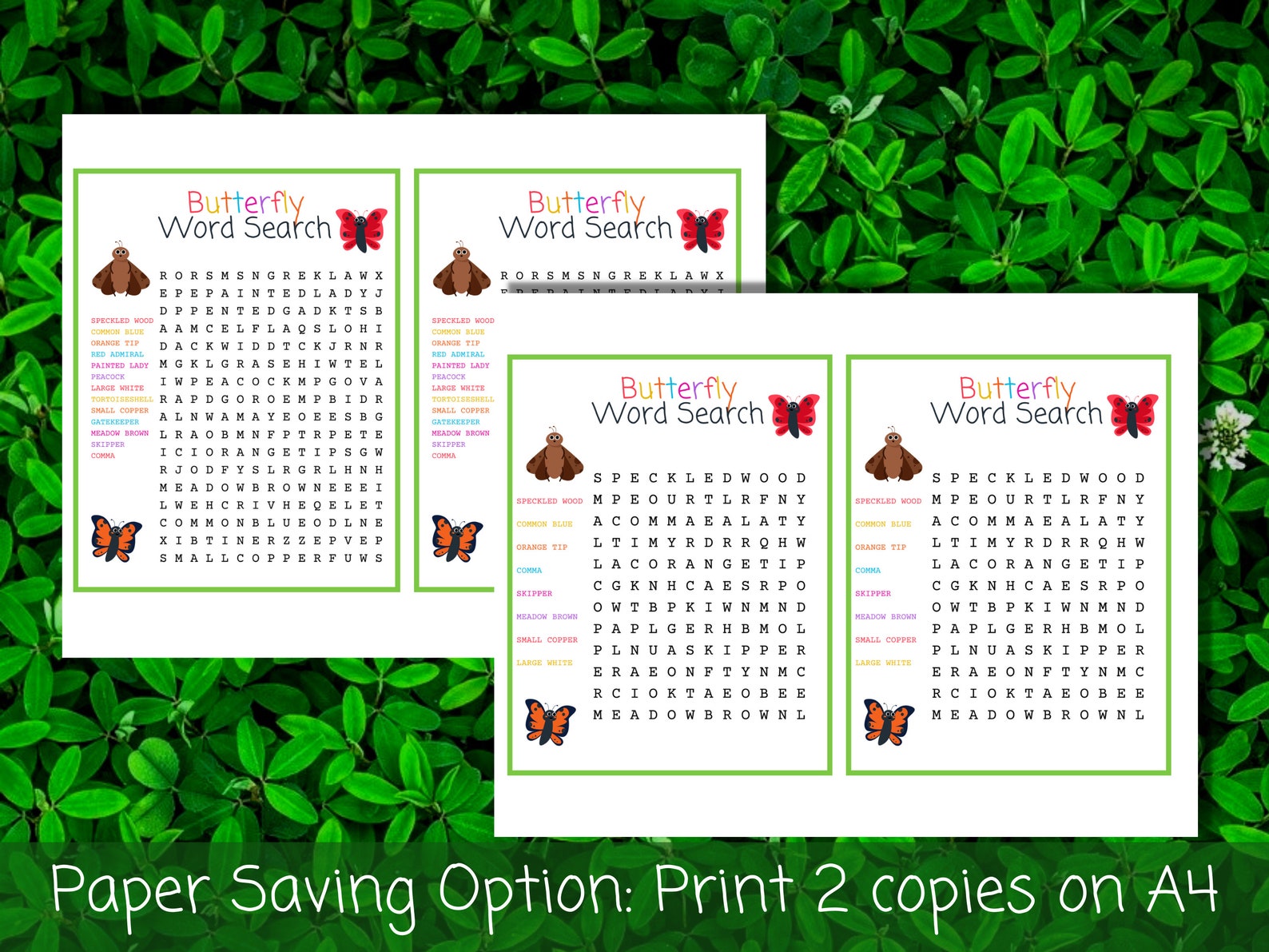 Butterfly Word Search Nature Activities for Kids | Wordsearch for Kids ...