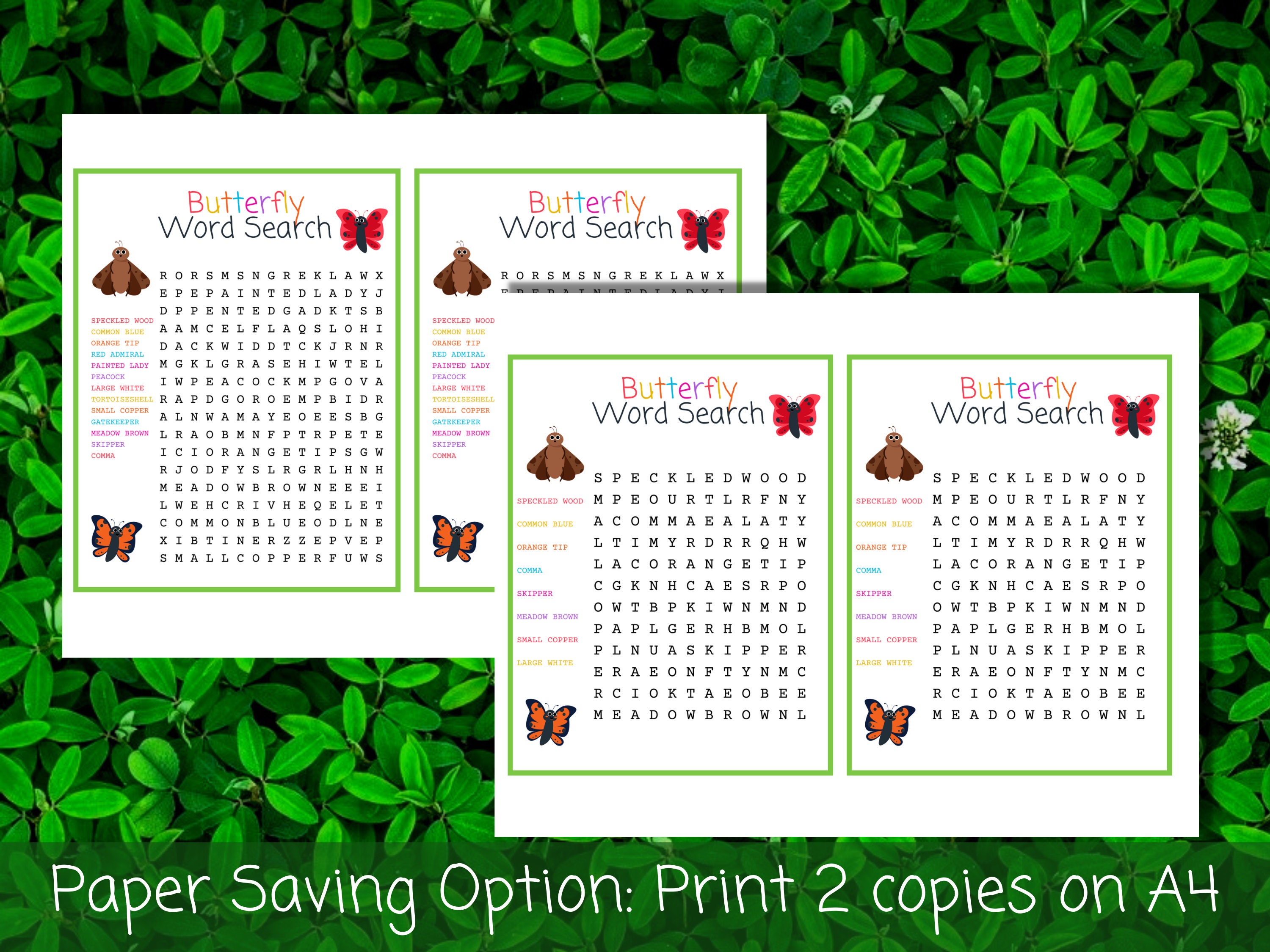 Butterfly Word Search Nature Activities for Kids | Wordsearch for Kids ...