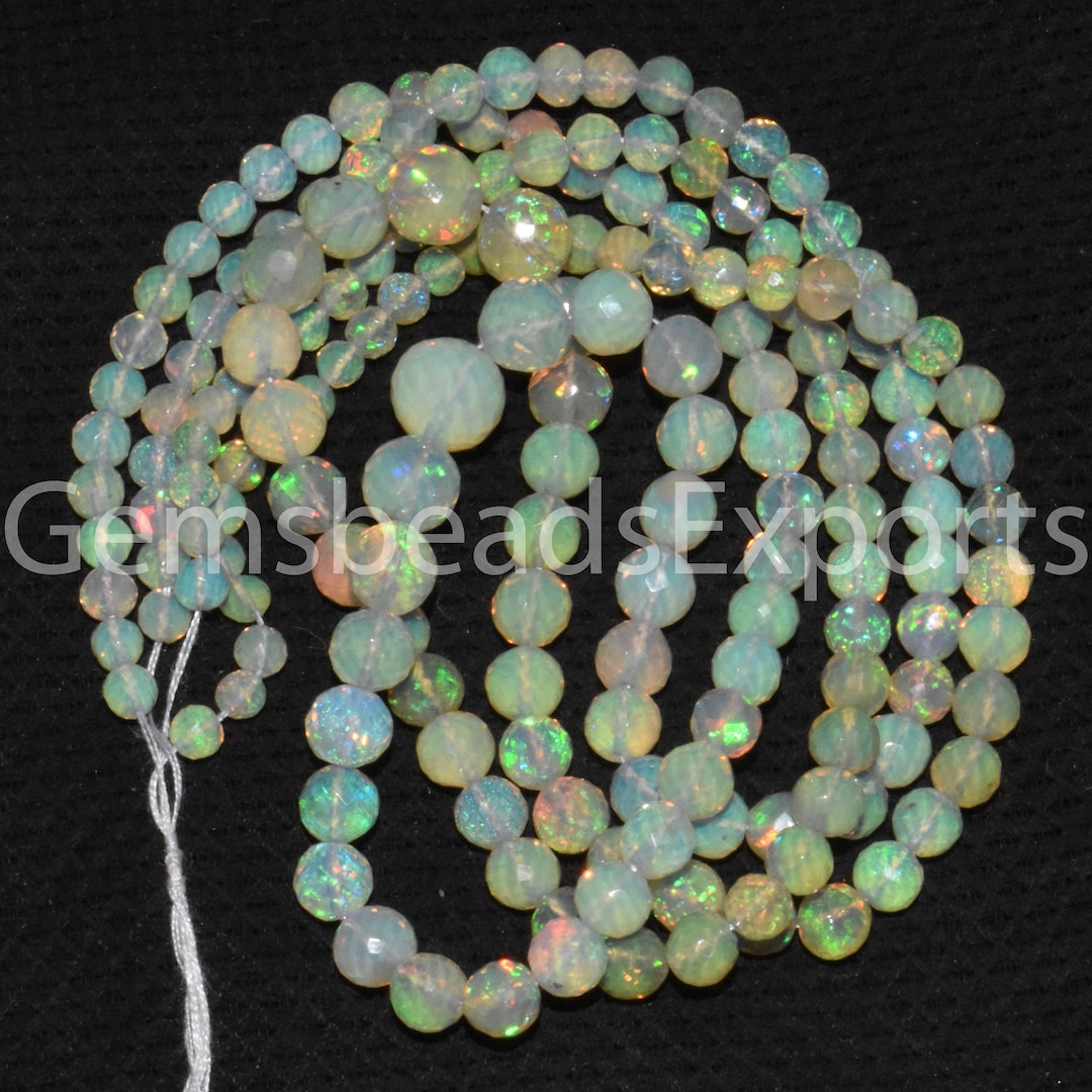 AAA Super Multi Flash Fire Ethiopian Opal Beads, Full of Fire Ethiopian ...