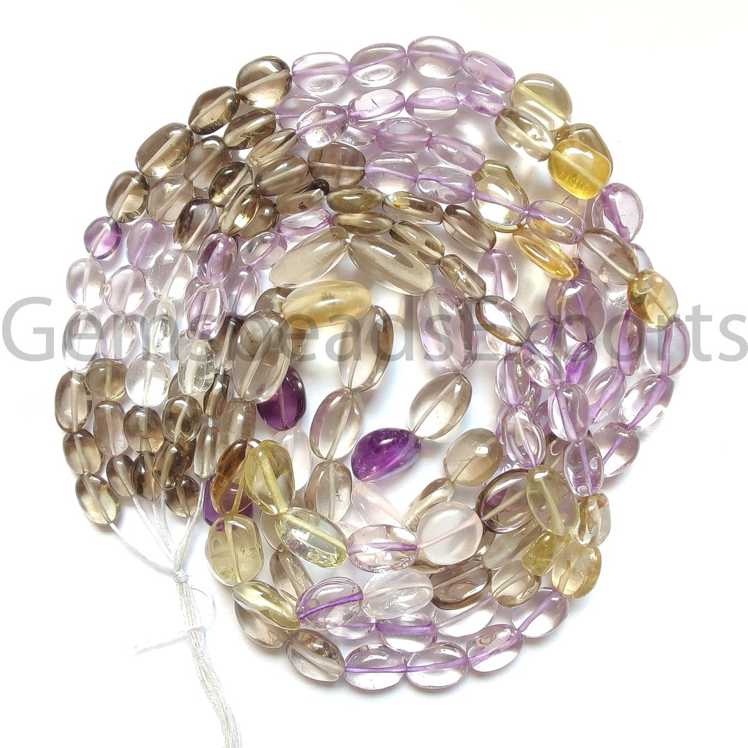 Smooth Multi Semi Precious Stone Beads AAA Beautiful Multi Semi ...