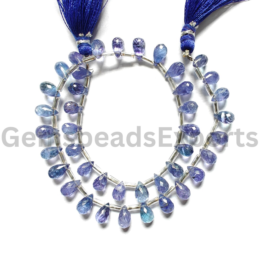 Tanzanite Drop Shape Beads AAA Beautiful Tanzanite Beads Briolette ...
