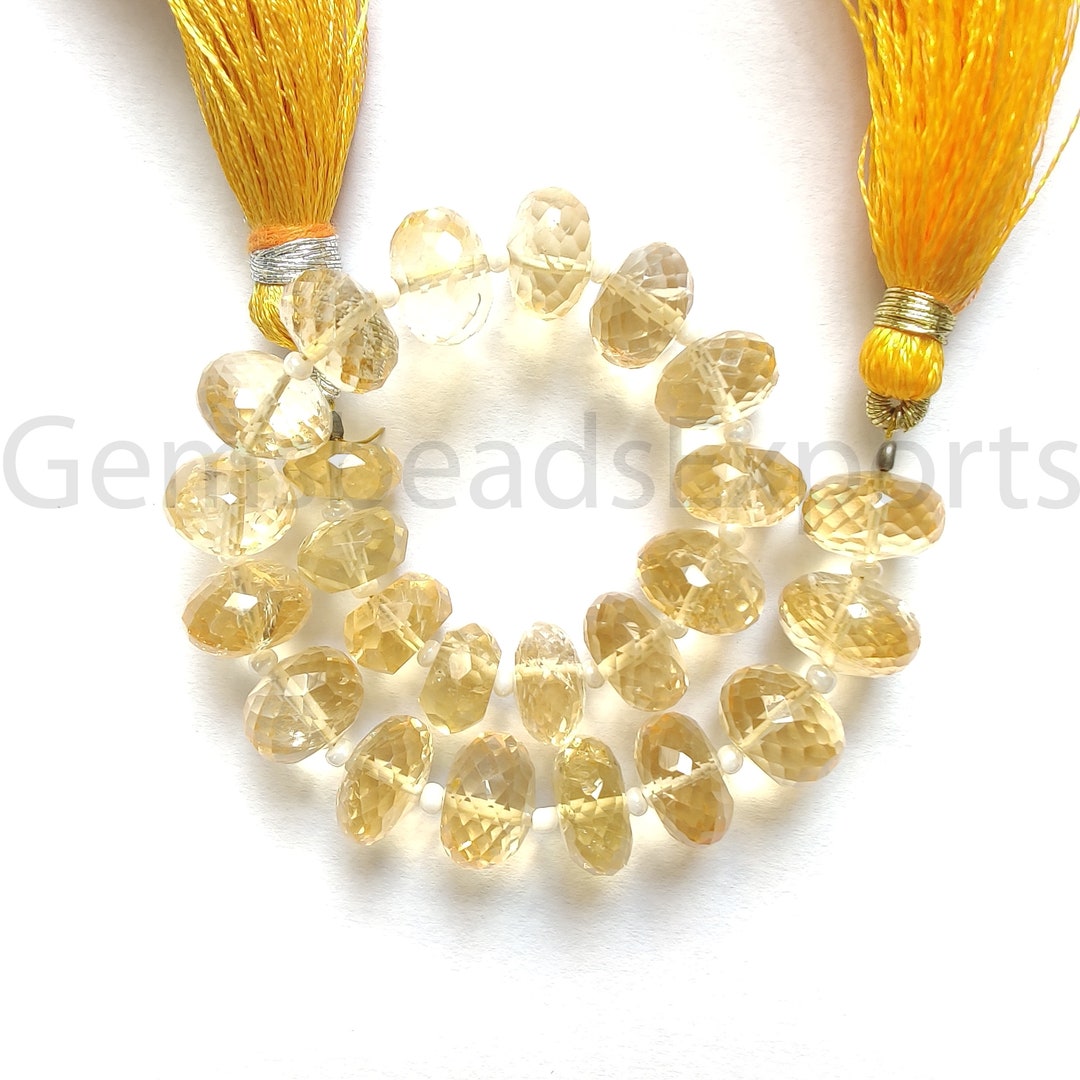 Natural Citrine Stone Citrine Rondelle Shape Beads AAA - Etsy