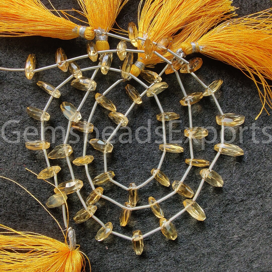 9.50-13.00 MM | Natural Citrine Gems Beads, Citrine Faceted Fancy Shape ...