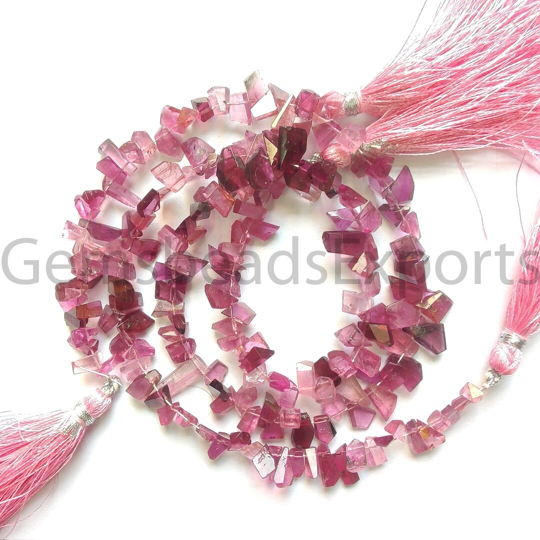 Natural Tourmaline Tumble Shape Gemstone Beads AAA Pink Tourmaline ...