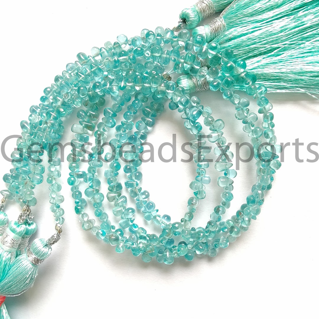 Smooth and Plain Drop Shape Beads, Sky Apatite Plain Drop Shape Beads ...