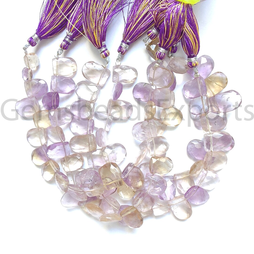 11.50-15.00 MM Ametrine Fancy Shape Stone Briolette Faceted Fancy Cut ...