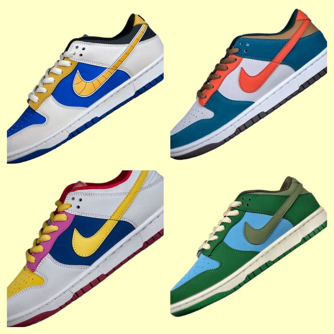 Custom Nike Dunk Low,dragon Ball Color Painted,frieza,vegeta - Etsy