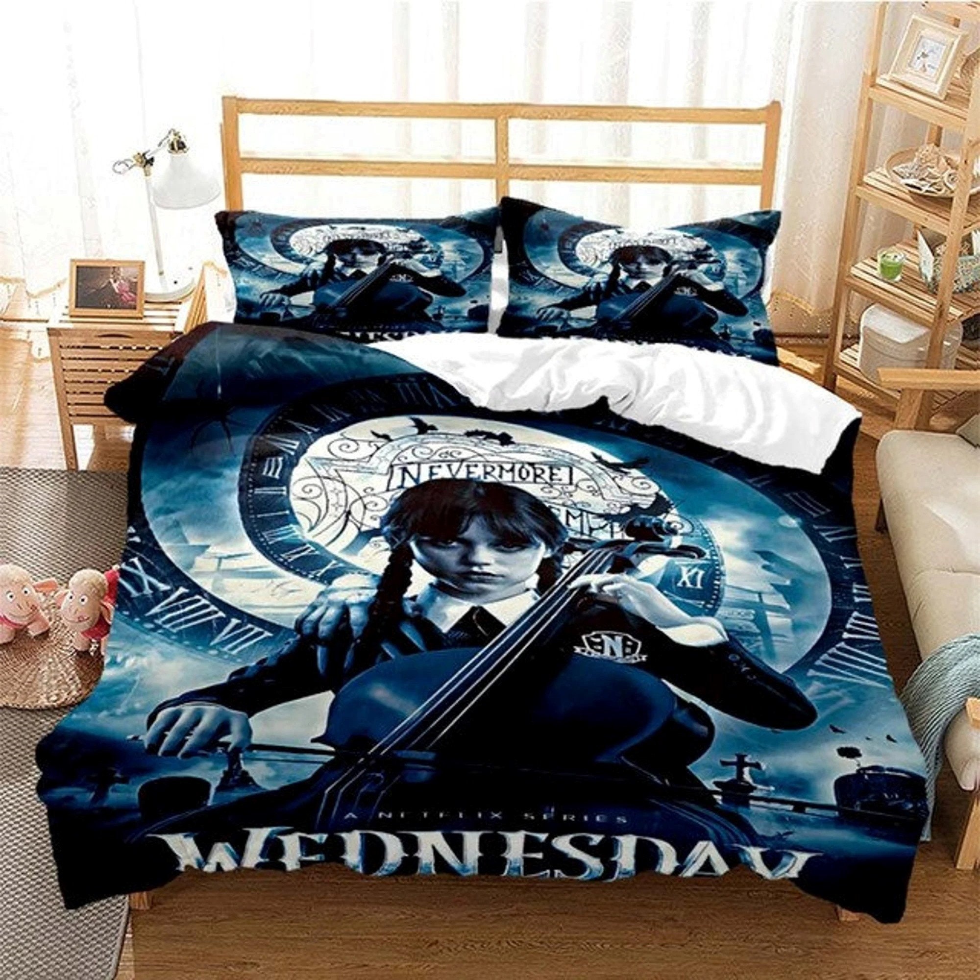 Wednesday Addams Duvet Wednesday Bedding Set Twin Queen - Etsy