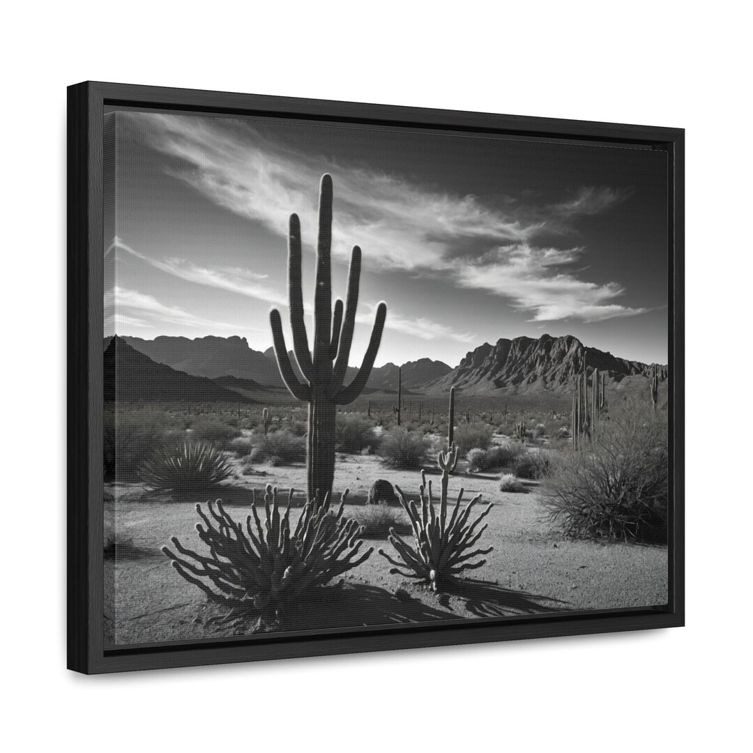 Monochromatic Desert Scene HDR Photographic Wall Art Home Office Dorm ...