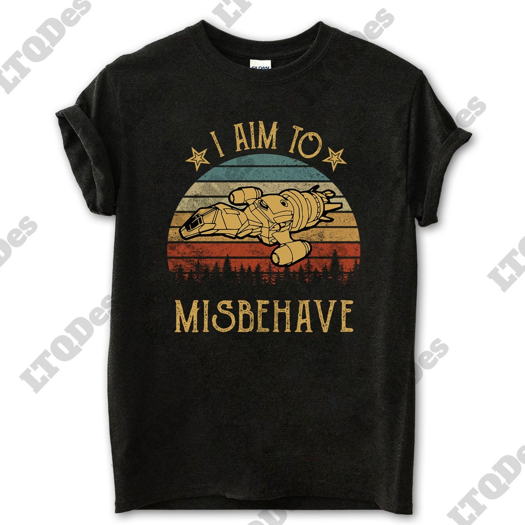 I Aim to Misbehave Vintage T-shirt, Movies Quote Unisex Tshirt - Etsy