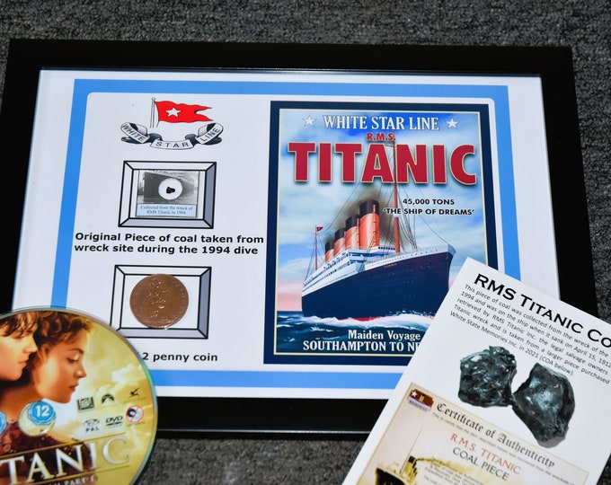 RMS TITANIC April 14 1912 Colorized 1900s Gold Clad Genuine Great ...