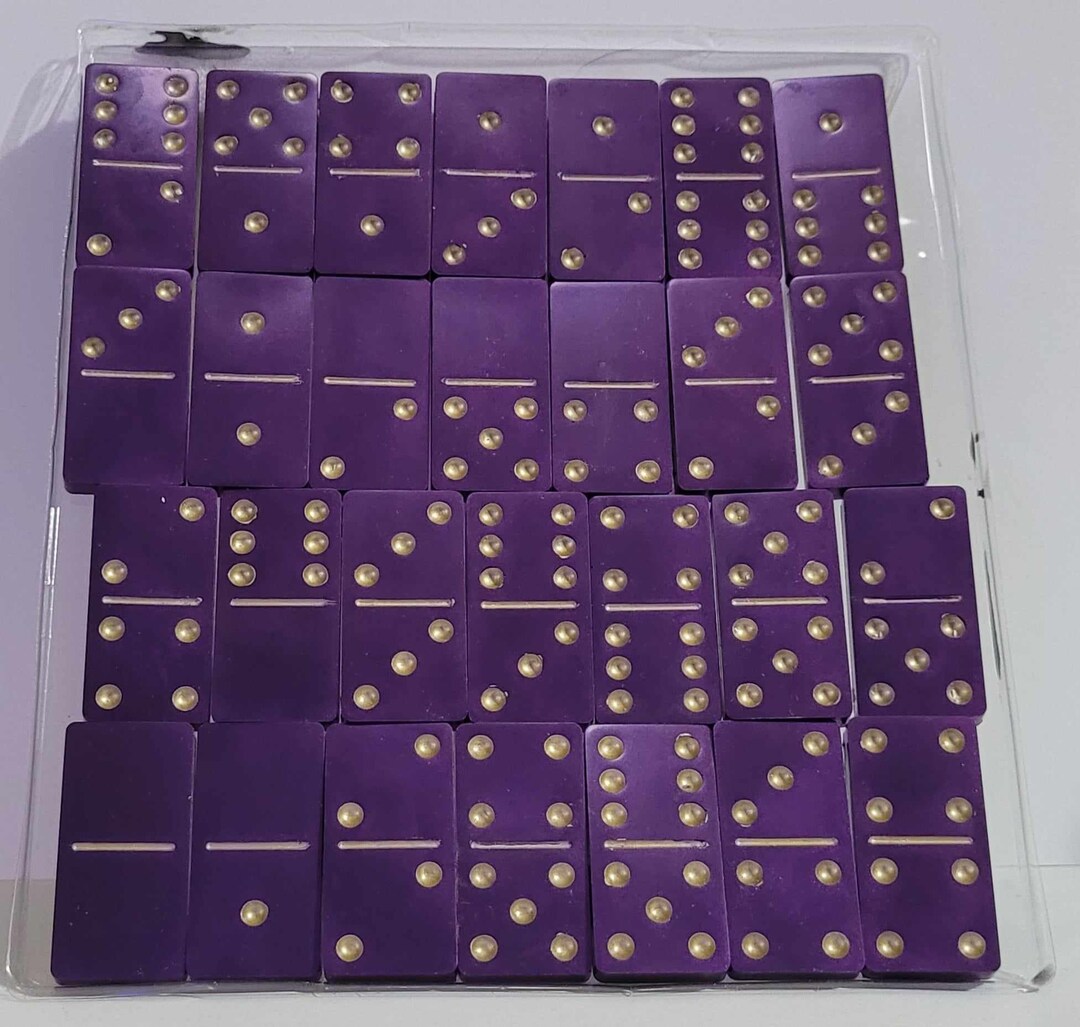 Gold/purple and Purpl/gold Domino Set - Etsy