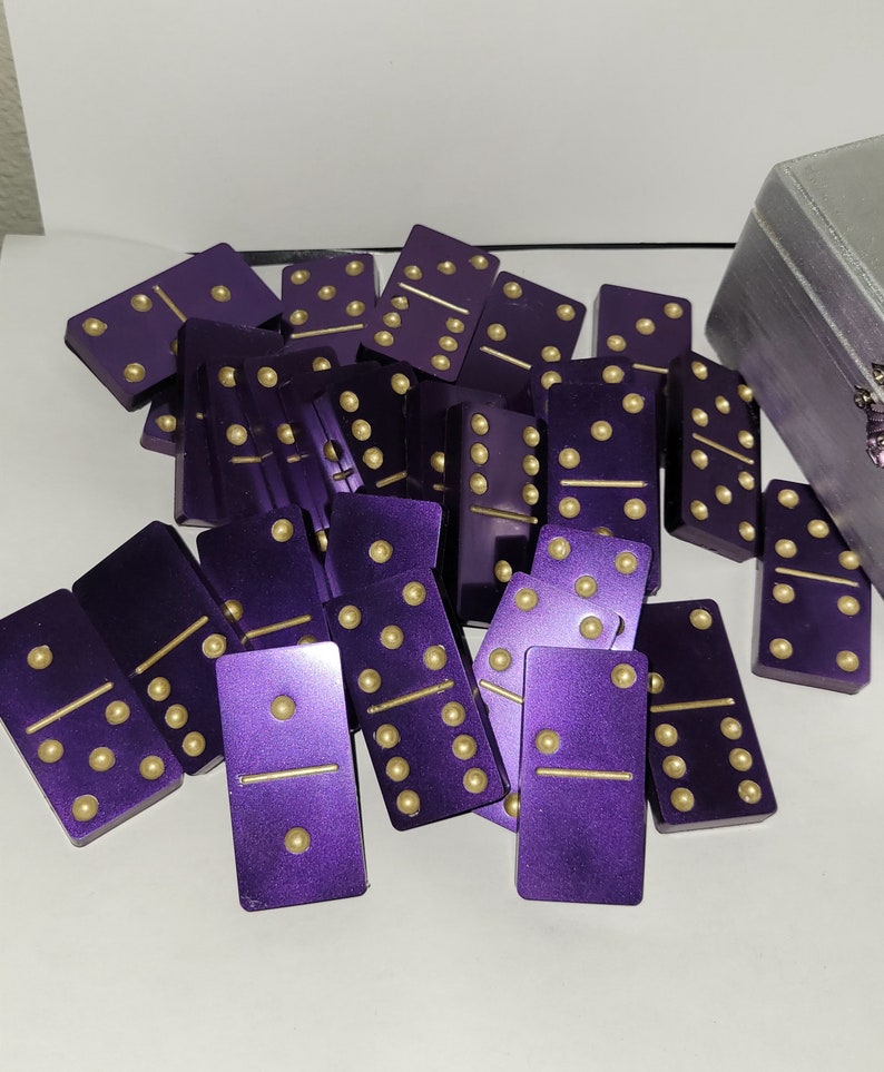 Gold/purple and Purpl/gold Domino Set - Etsy